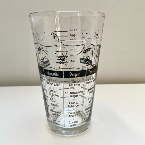Libbey | Dining | Vtg Libbey Mixologist Cocktail Recipe Glassmeasurer ...